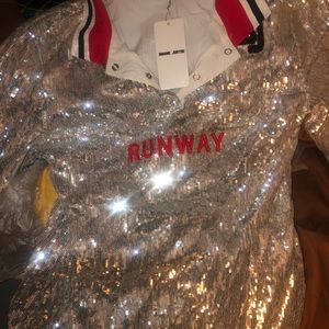 Shane Justin | Dresses | With Tags Shane Justin Runway Sequins Silver ...